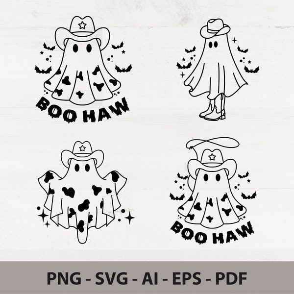 Ghost Boo Haw Svg - Etsy