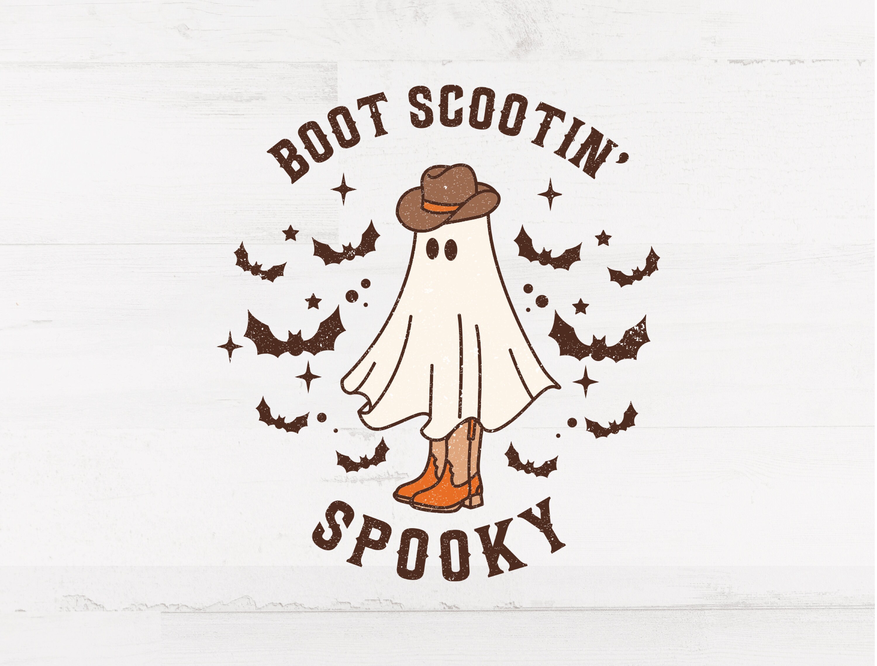 Boot Scoot Spooky PNG, Western Ghost Png, Retro Halloween Design ...