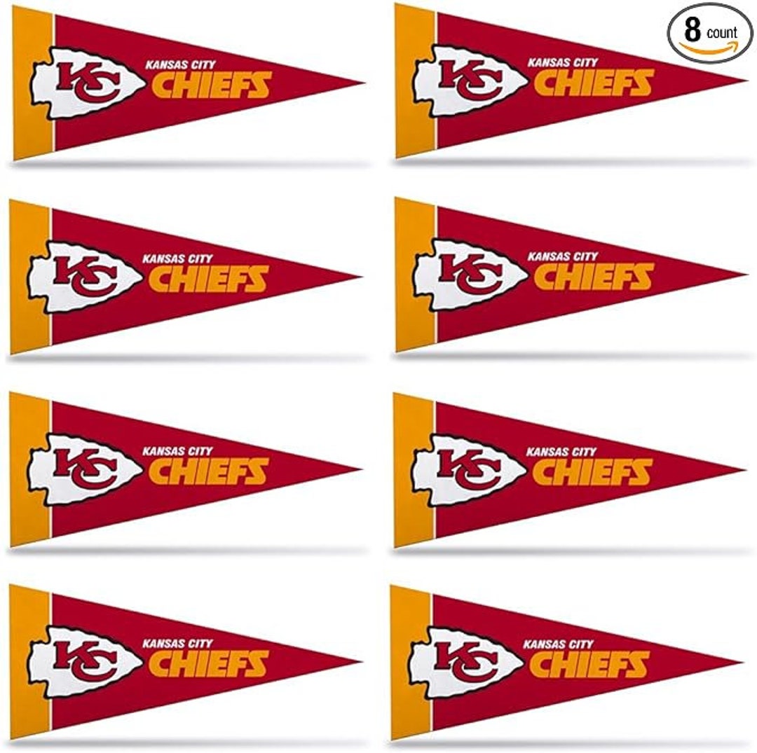 Kansas City Chiefs Felt Mini Pennants 4 X 9 Made - Etsy