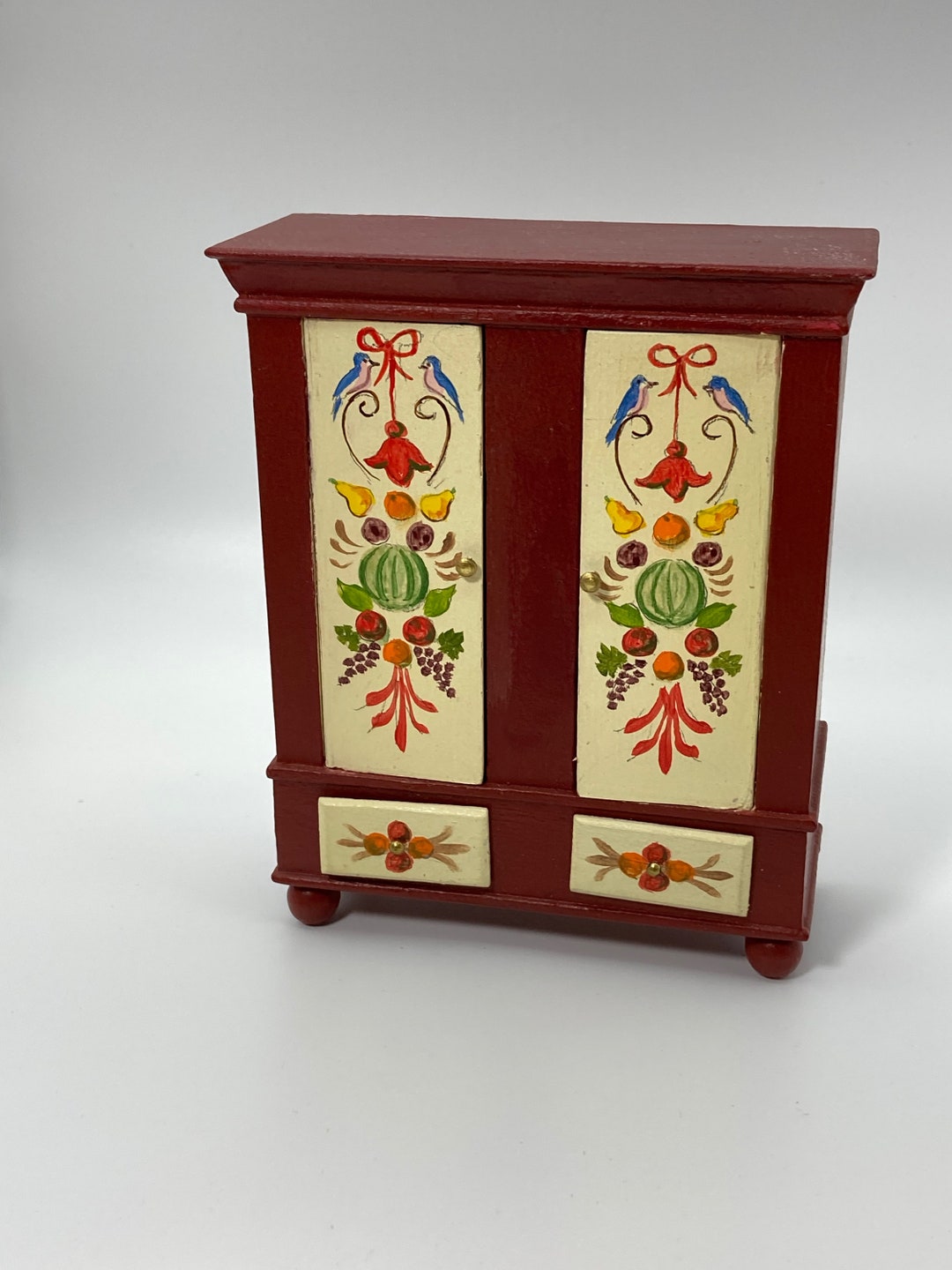 Artisan Painted Dollhouse Cupboard - Etsy