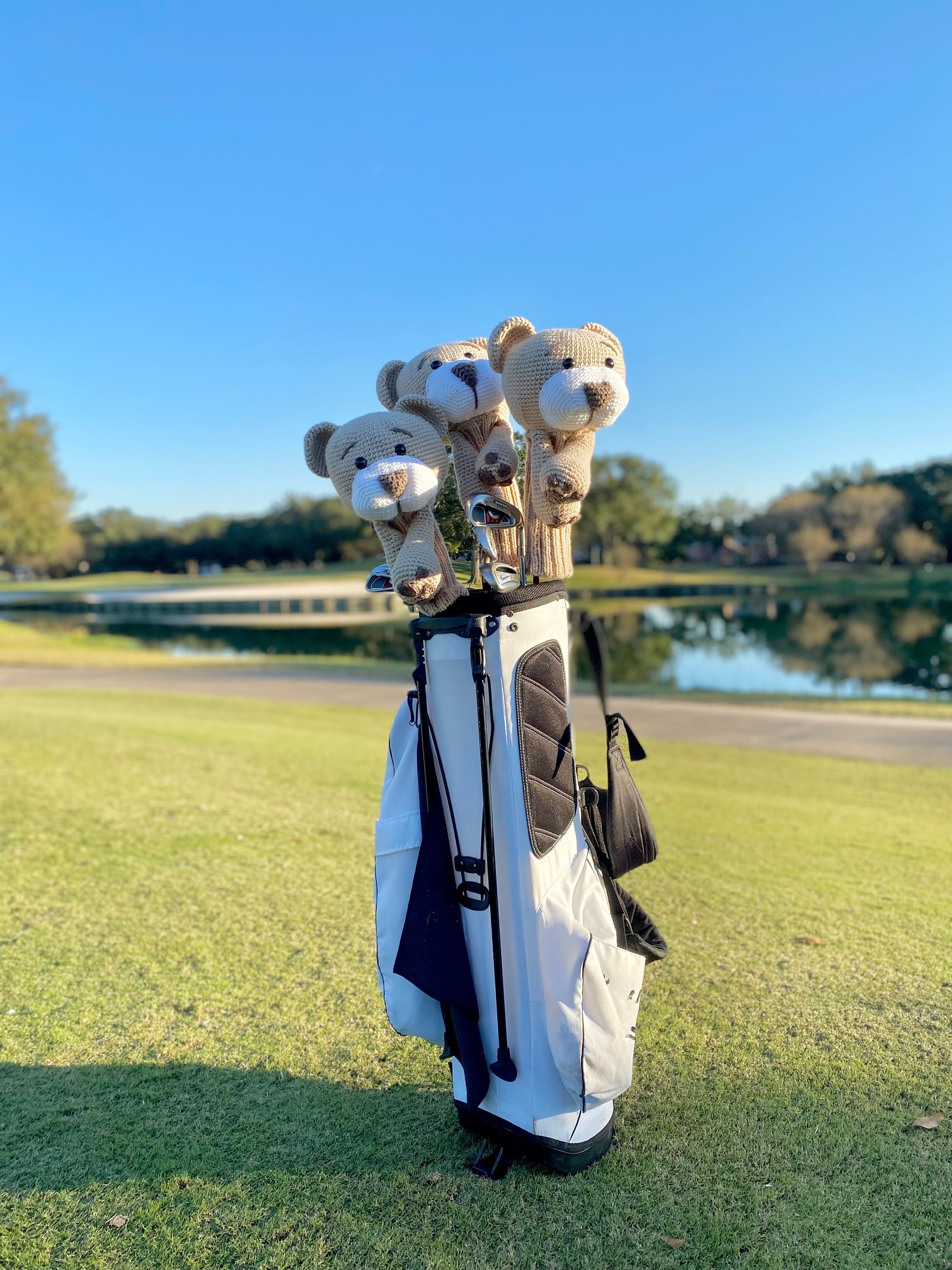 Golf Club Head Cover Crochet Teddy Bear qty 1 - Etsy