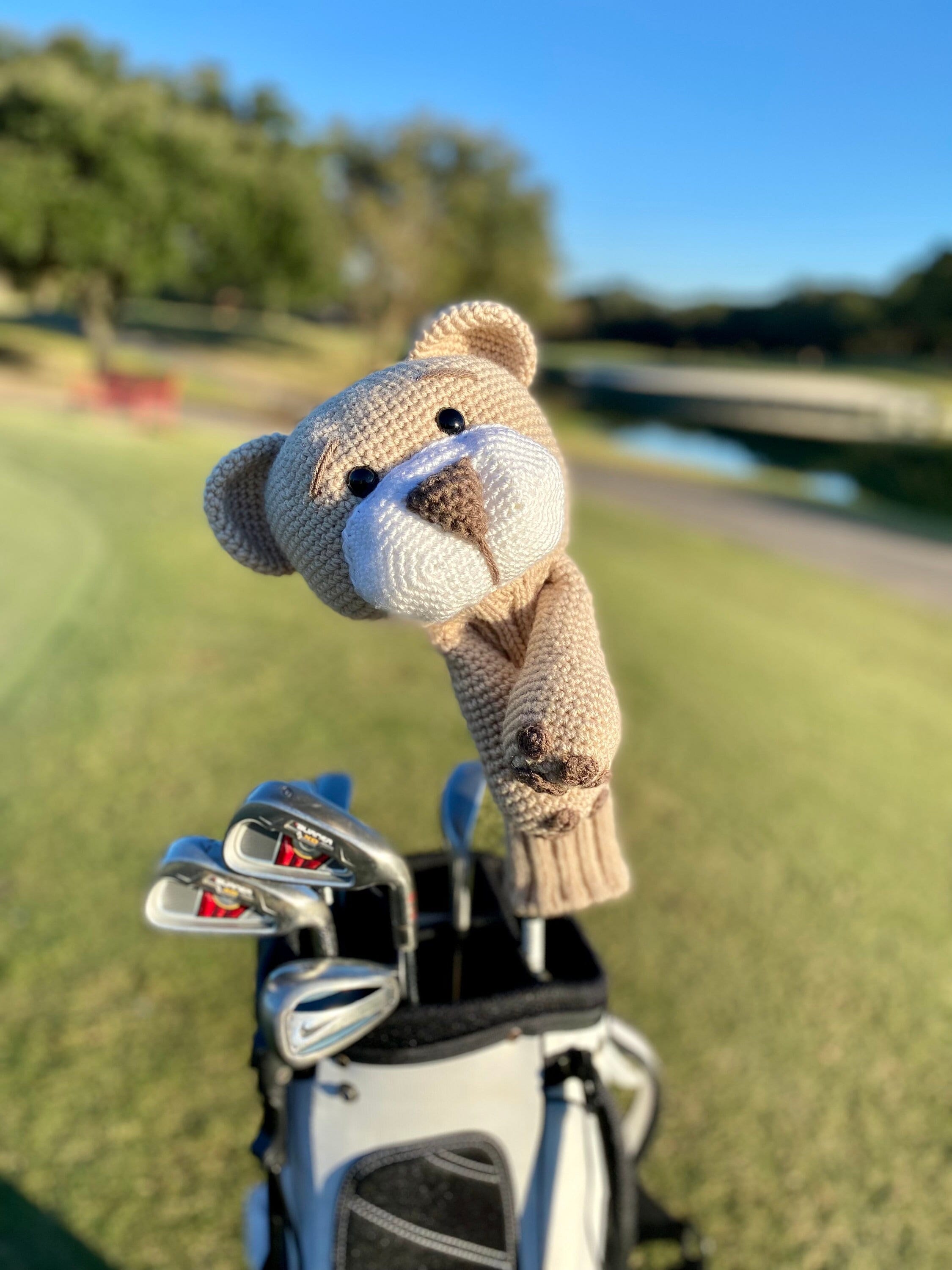 Golf Club Head Cover Crochet Teddy Bear qty 1 - Etsy