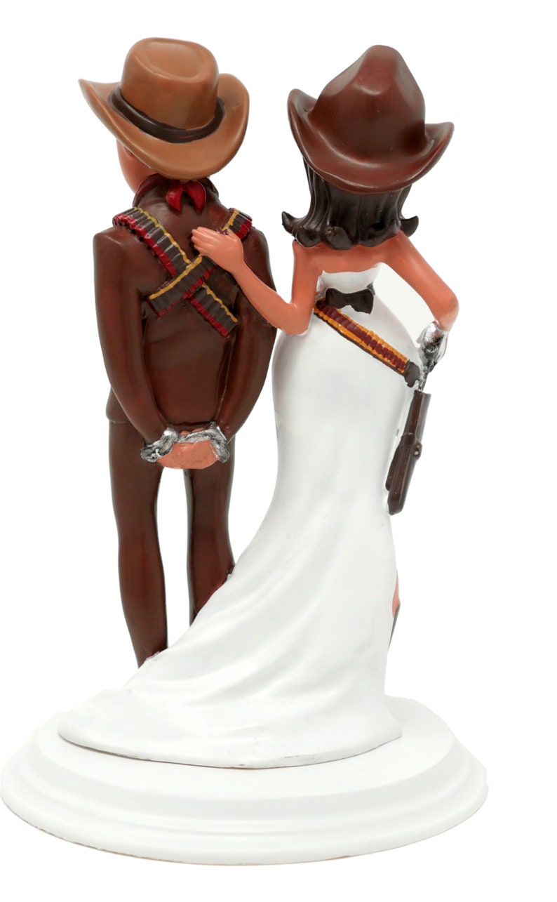Rustic Western Funny Shotgun Wedding Cake Toppers Country Bride and ...