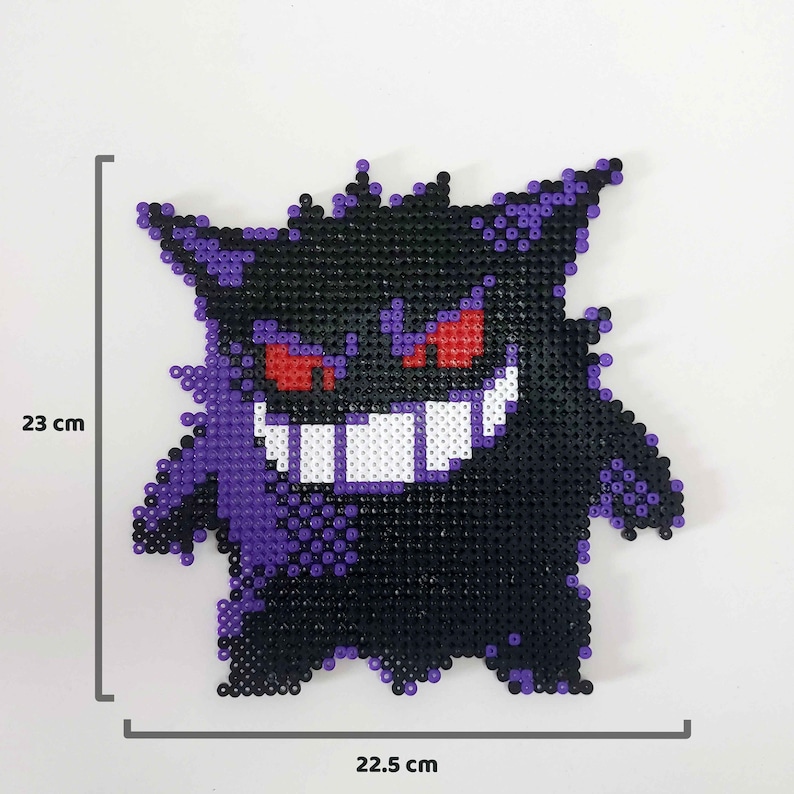 Gengar / Gengar Pokémon Pixel Art Perler Wall Decoration - Etsy