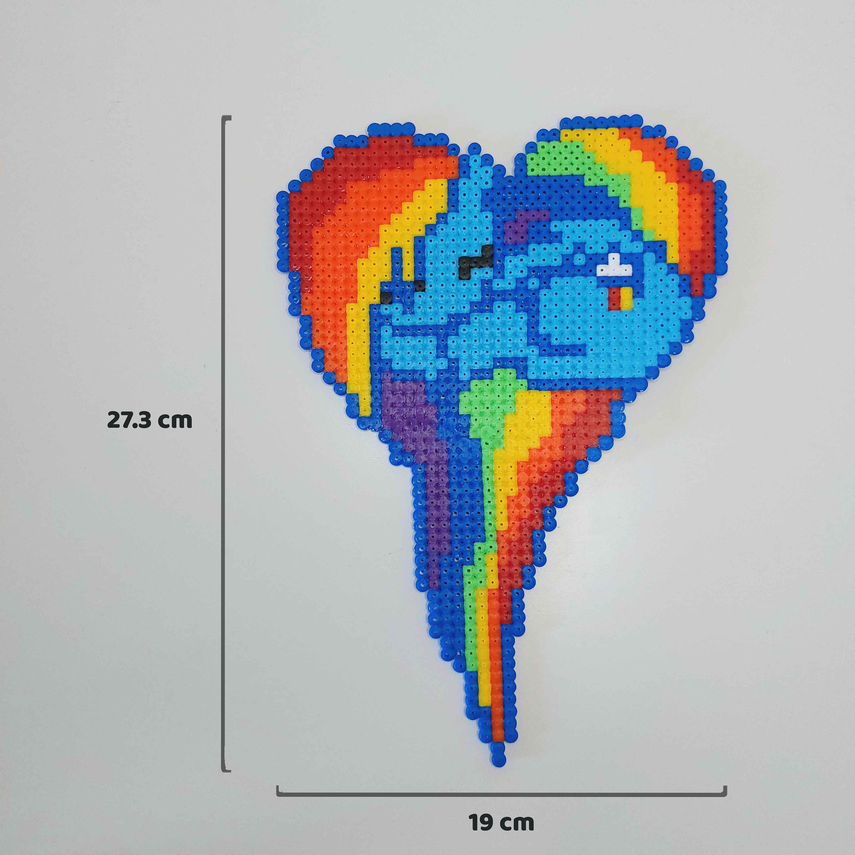 Rainbow Dash Minecraft Pixel Art Heart