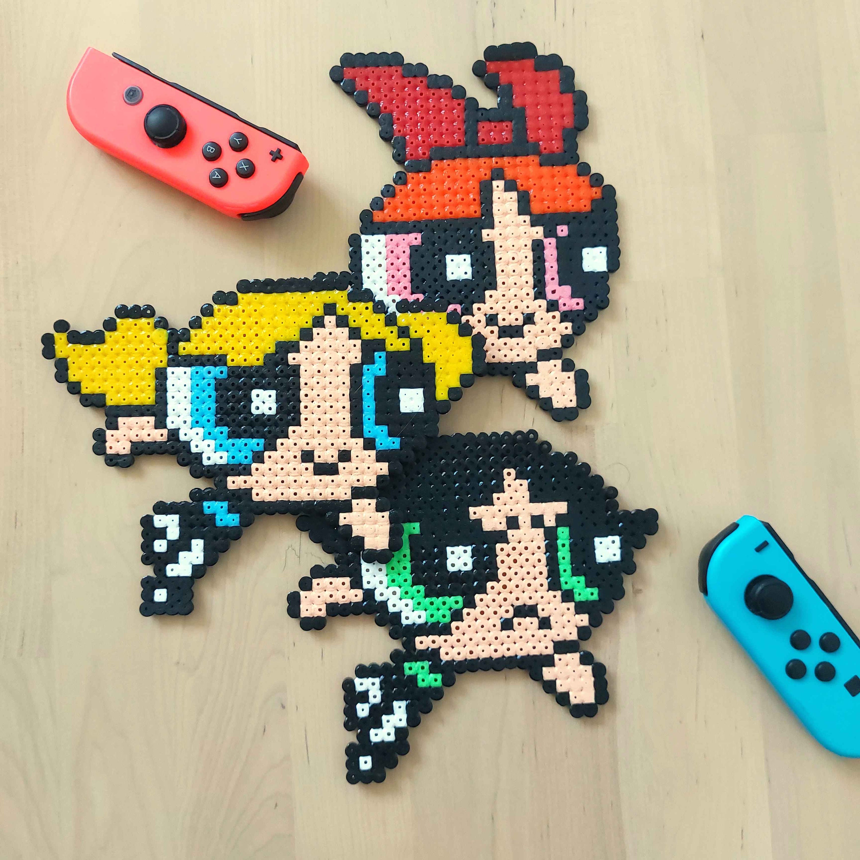Powerpuff Girls - the Powerpuff Girls Pixel Art Perler - Wall Decor - Etsy
