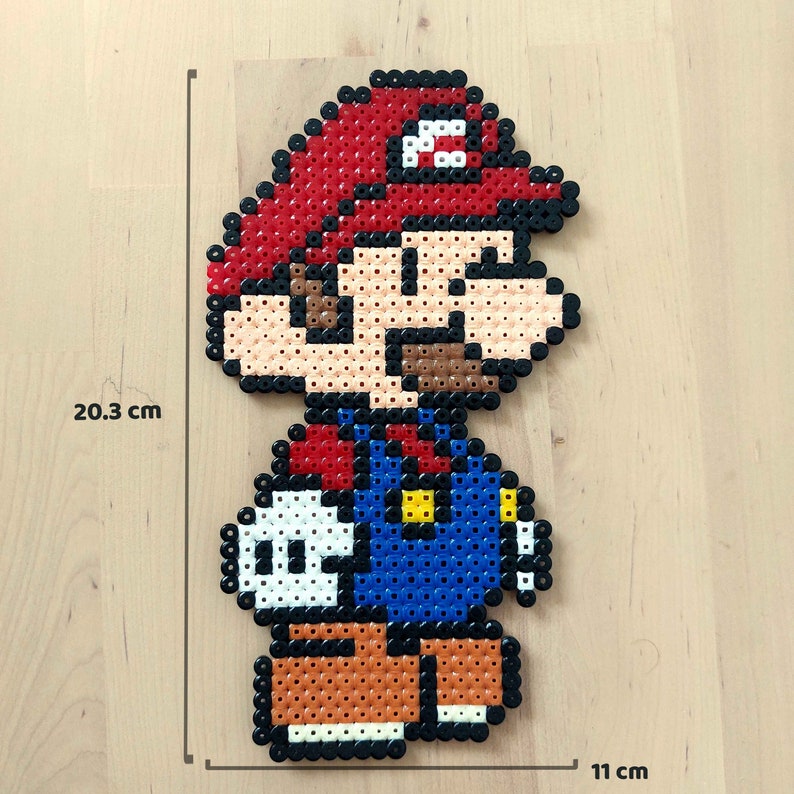 Mario Characters paper Mario Pixel Art Perler Wall Decoration - Etsy