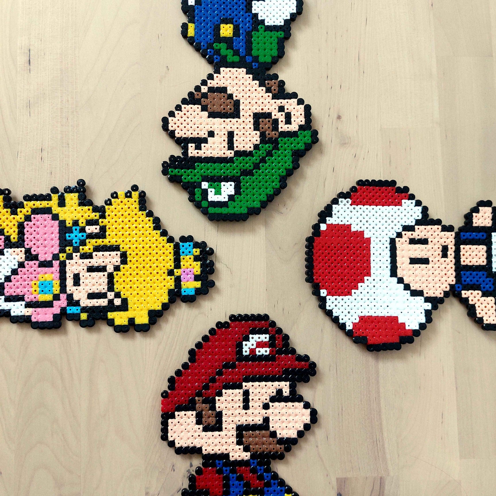 Mario Characters paper Mario Pixel Art Perler Wall Decoration - Etsy