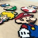 Mario Characters paper Mario Pixel Art Perler Wall Decoration - Etsy