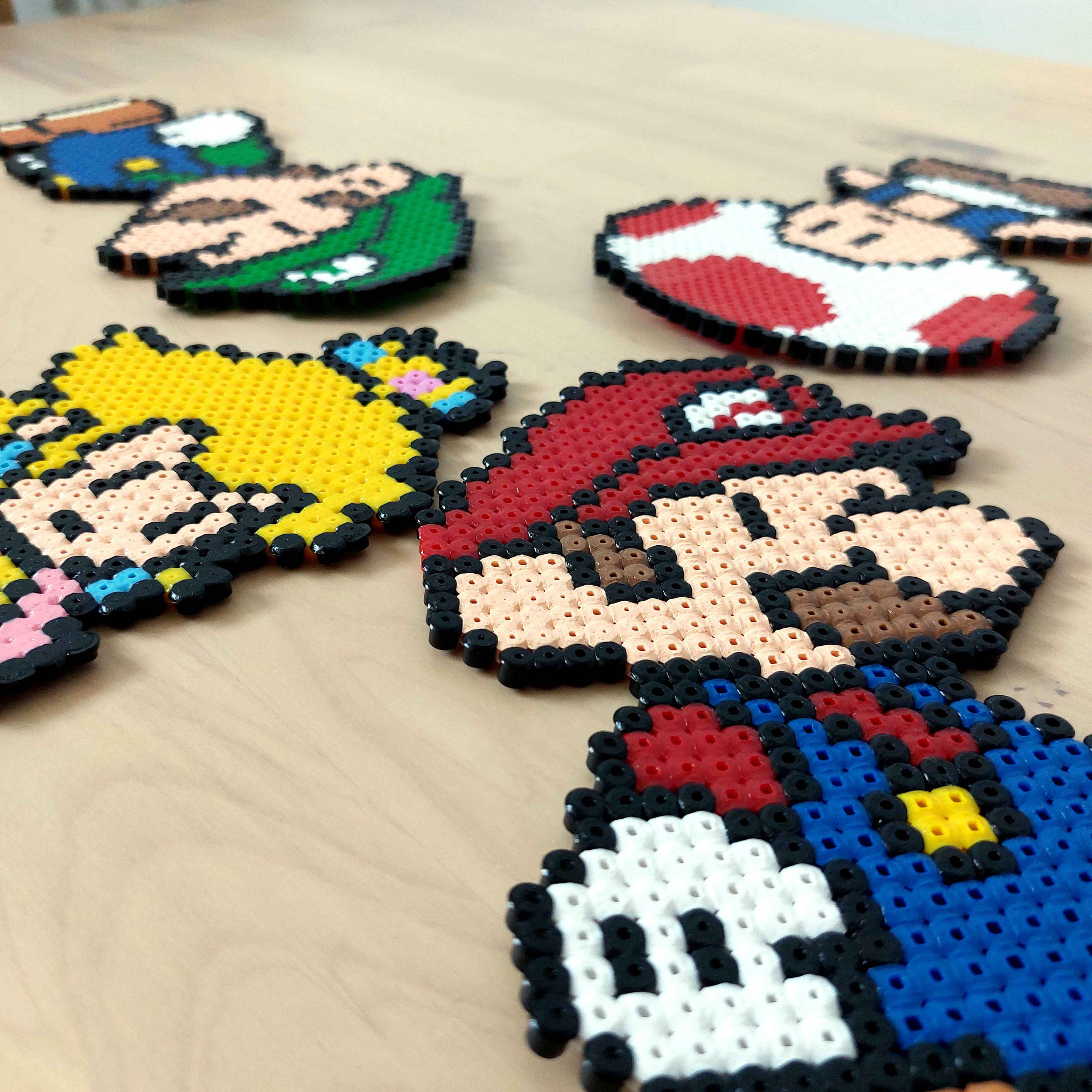 Mario Characters paper Mario Pixel Art Perler Wall Decoration - Etsy