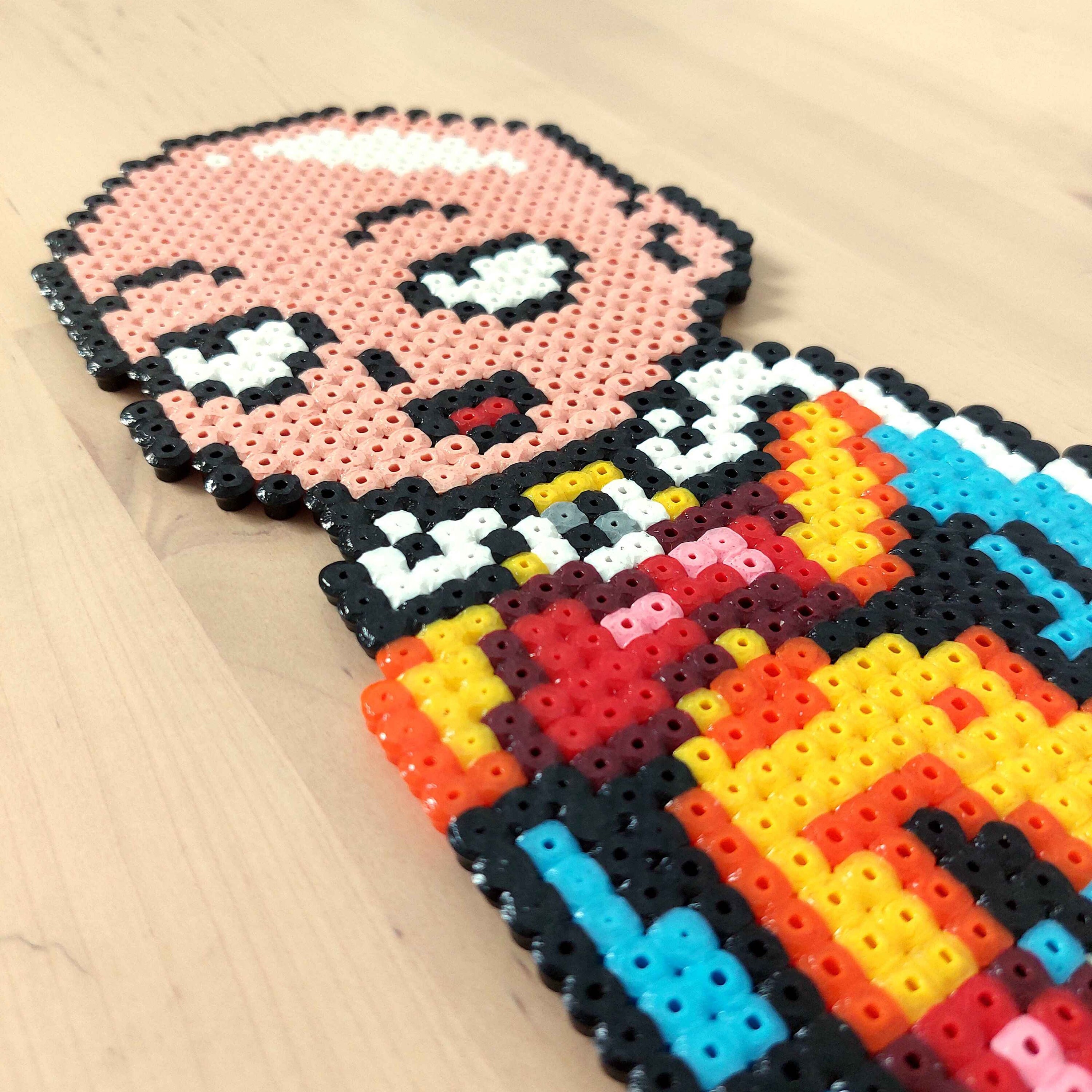 Saitama One Punch Man Pixel Art Perler - Wall Decor - Etsy