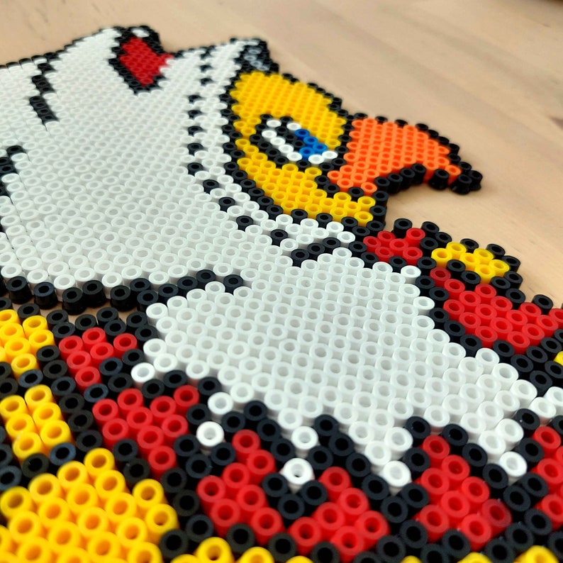 Chocobo White Mage Final Fantasy Pixel Art Perler - Wall Decoration - Etsy