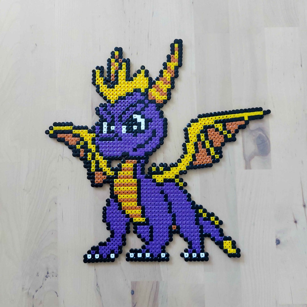 Spyro Pixel Art Perler Wall Decoration - Etsy