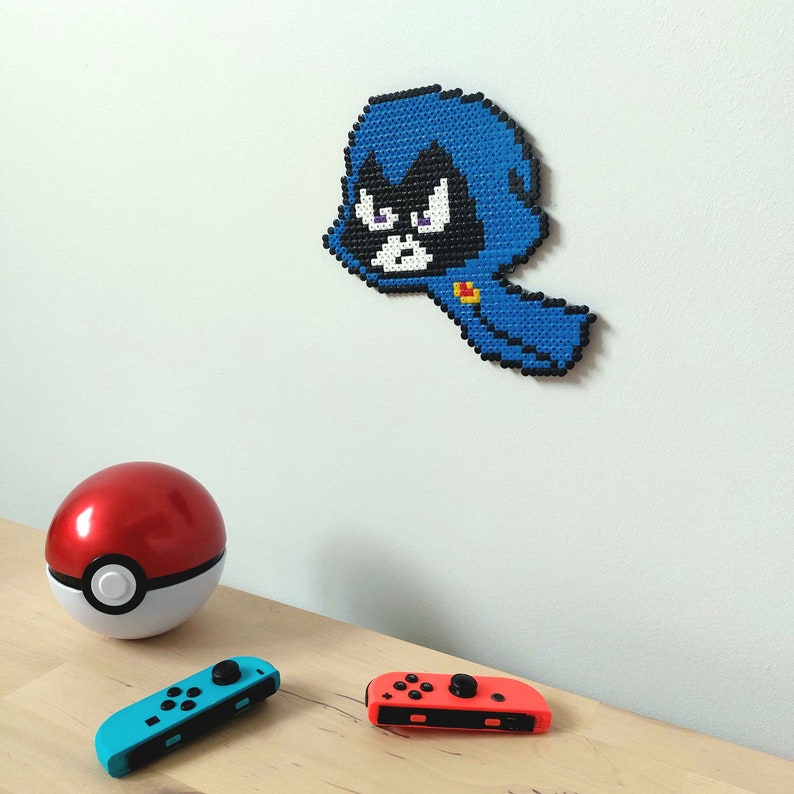 Raven Teen Titans GO Pixel Art Perler Wall Decor - Etsy