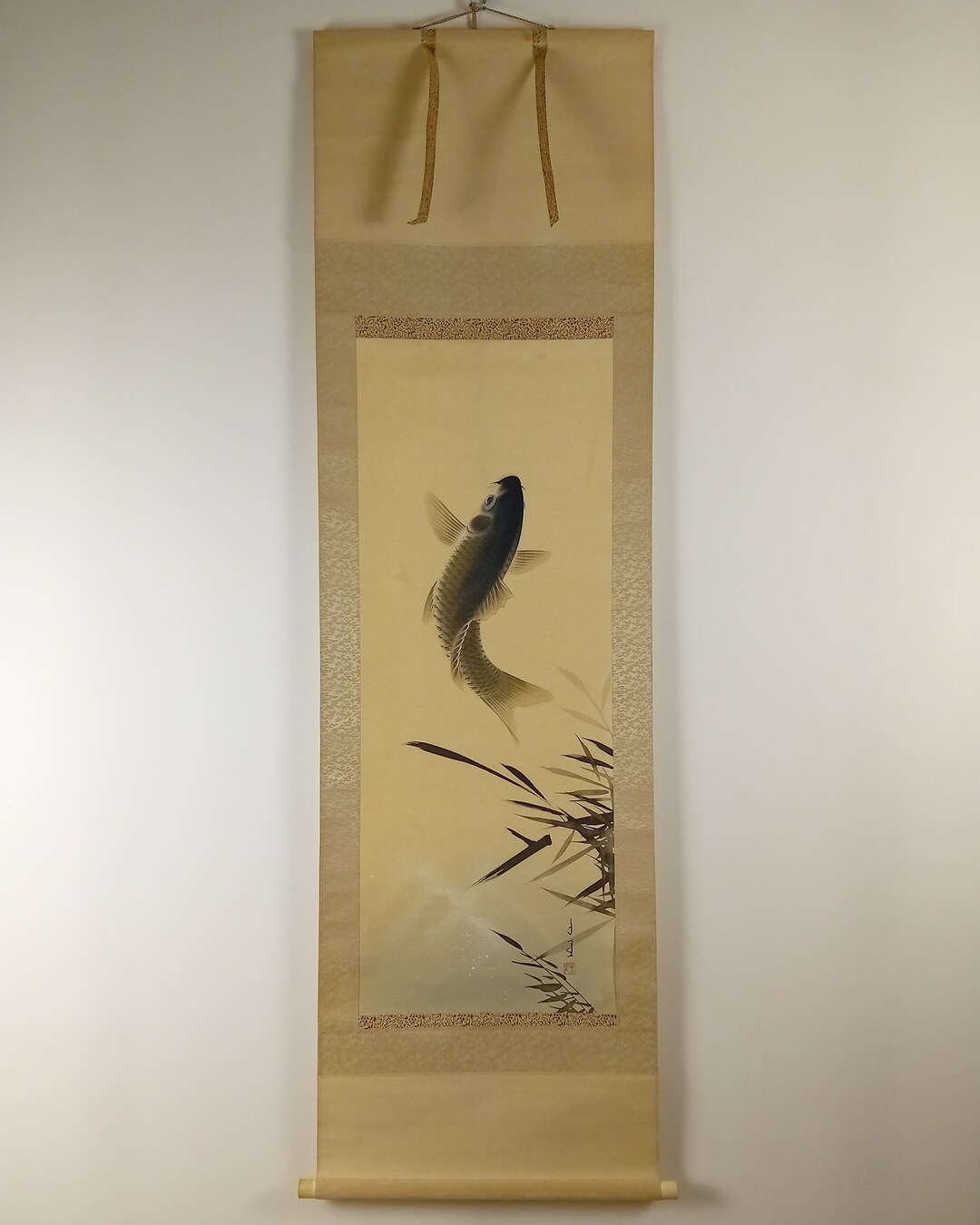 Antique Japanese Scroll, Sumi-e, Ink Painting Scroll, Kakejiku ...