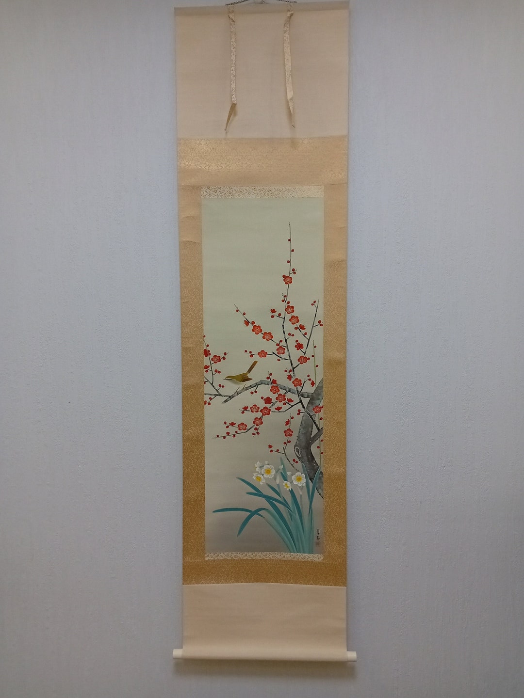 Original Japanese Scroll 48х188 Scroll Painting Japan - Etsy