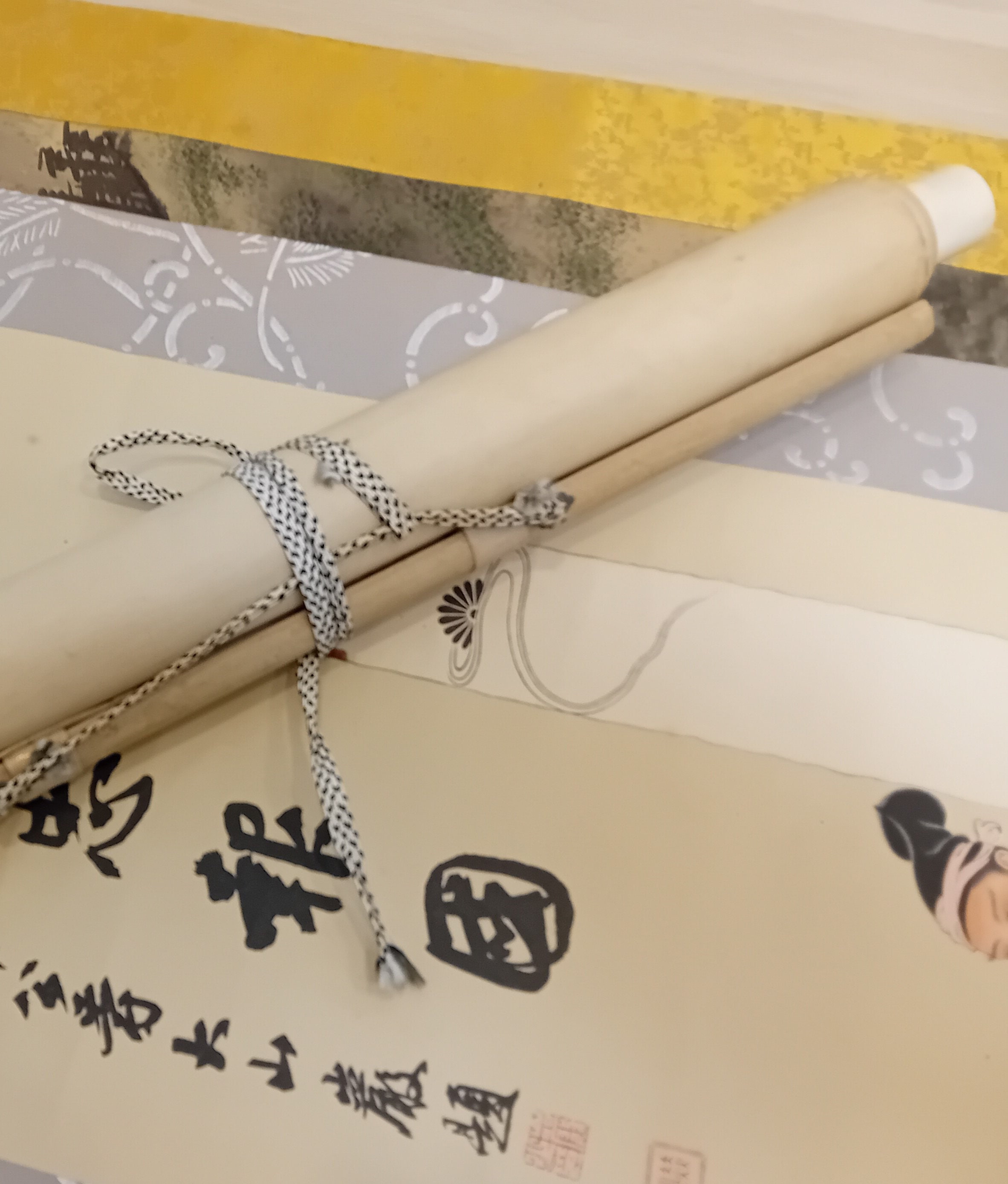 Vintage Japan Calligraphy Scroll, Japan Calligraphy Art, Kakejiku ...