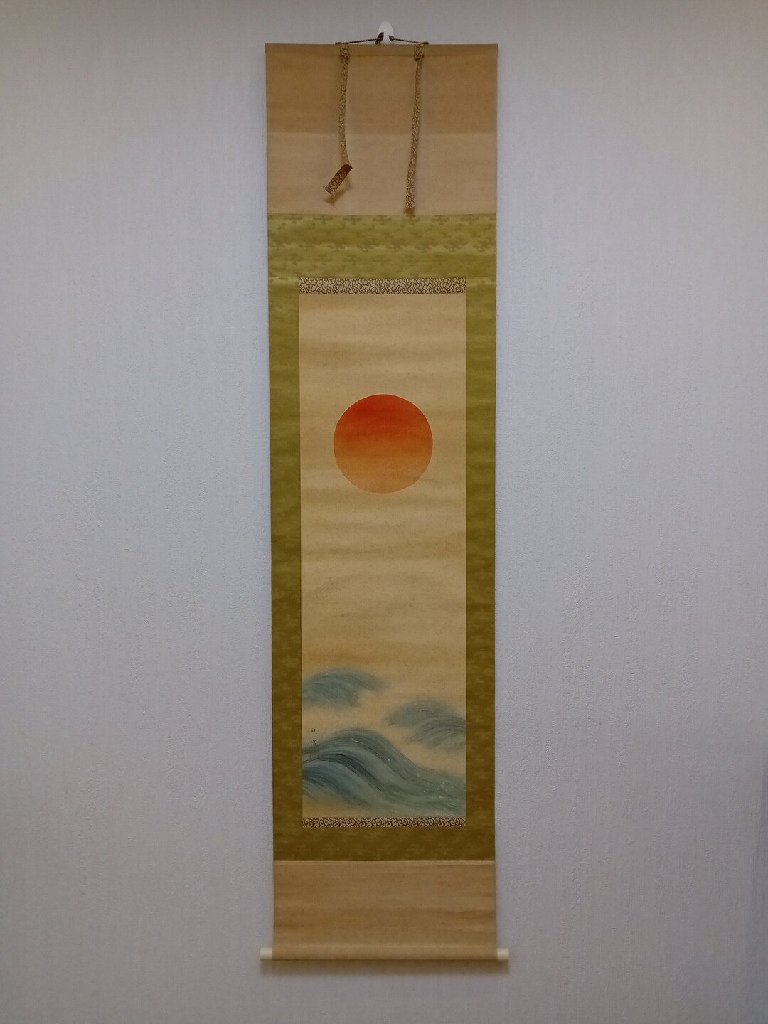 Vintage Japanese Scroll 48х185, Scroll Painting, Kakejiku, Kakemono ...