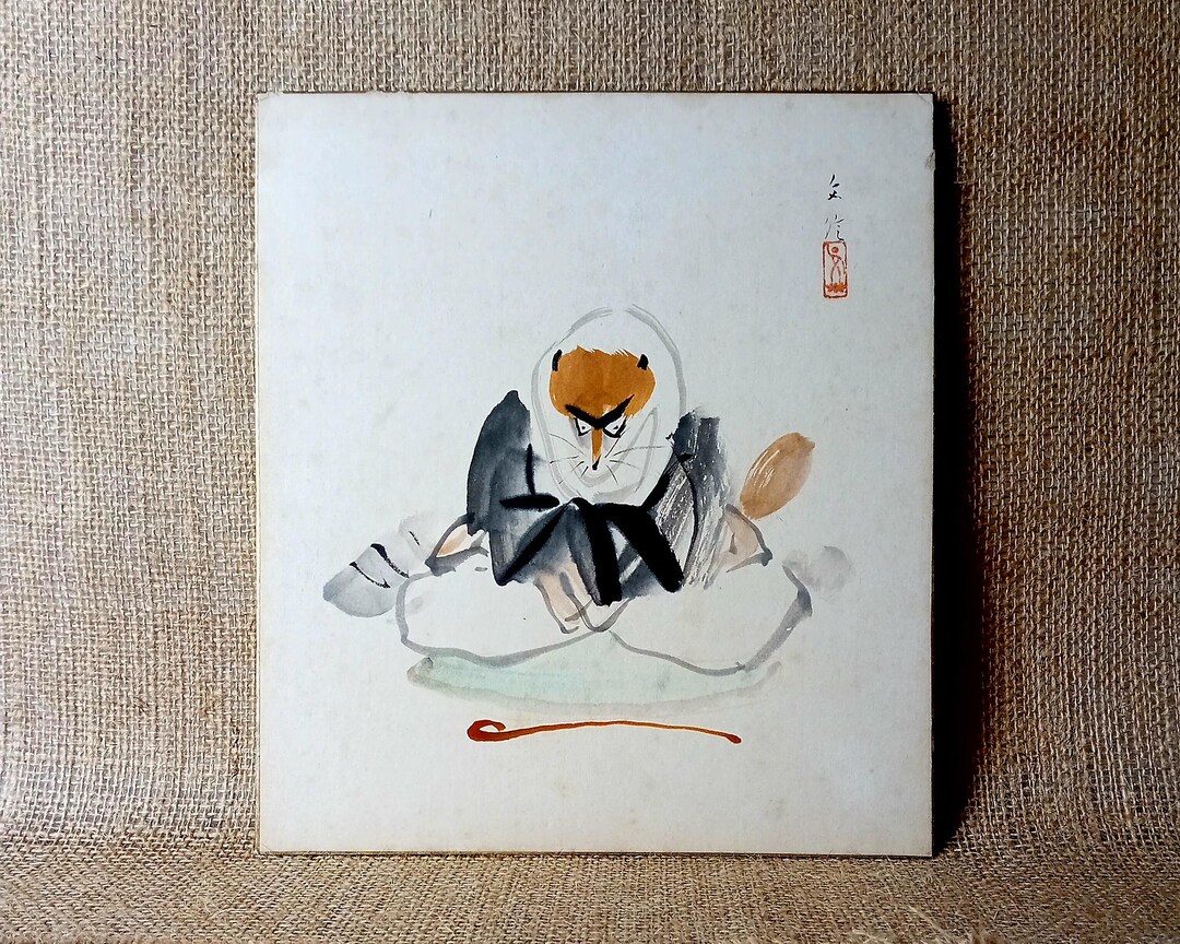 Antique (vintage) Japanese Sumi-e, Original Painting 1920s-1950s Shōwa ...