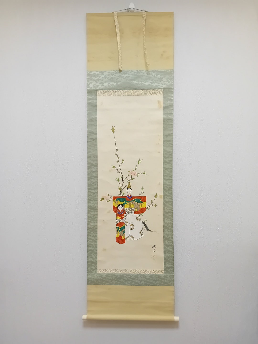 Vintage Japanese Scroll , Ink Painting, Kakejiku, Kakemono, Japan Wall ...