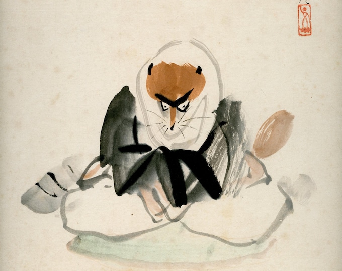 Antique (vintage) Japanese Sumi-e, Original Painting 1920s-1950s Shōwa ...