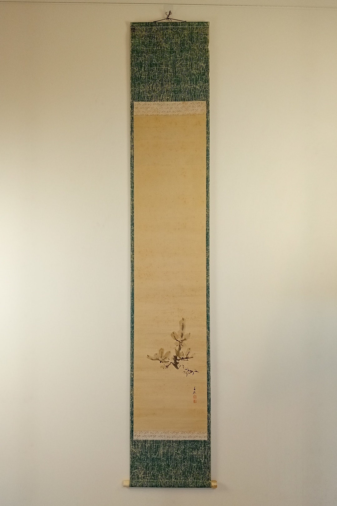 Antique Japanese Scroll, Sumi-e, Japanese Landscape, Ink Painting ...