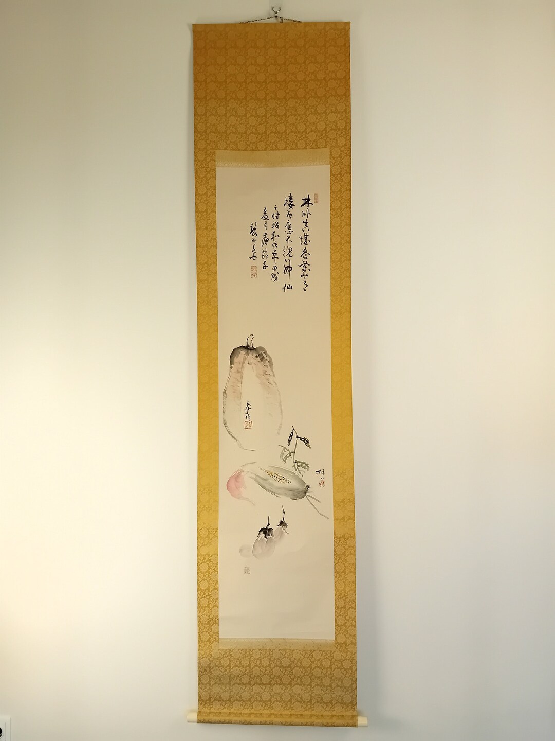 Parchemin japonais vintage, Peinture par parchemin, Kakejiku, Kakemono ...