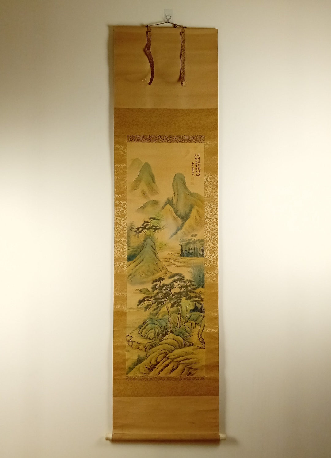 Antique Japanese Scroll, Sumi-e, Japanese Landscape, Ink Painting ...