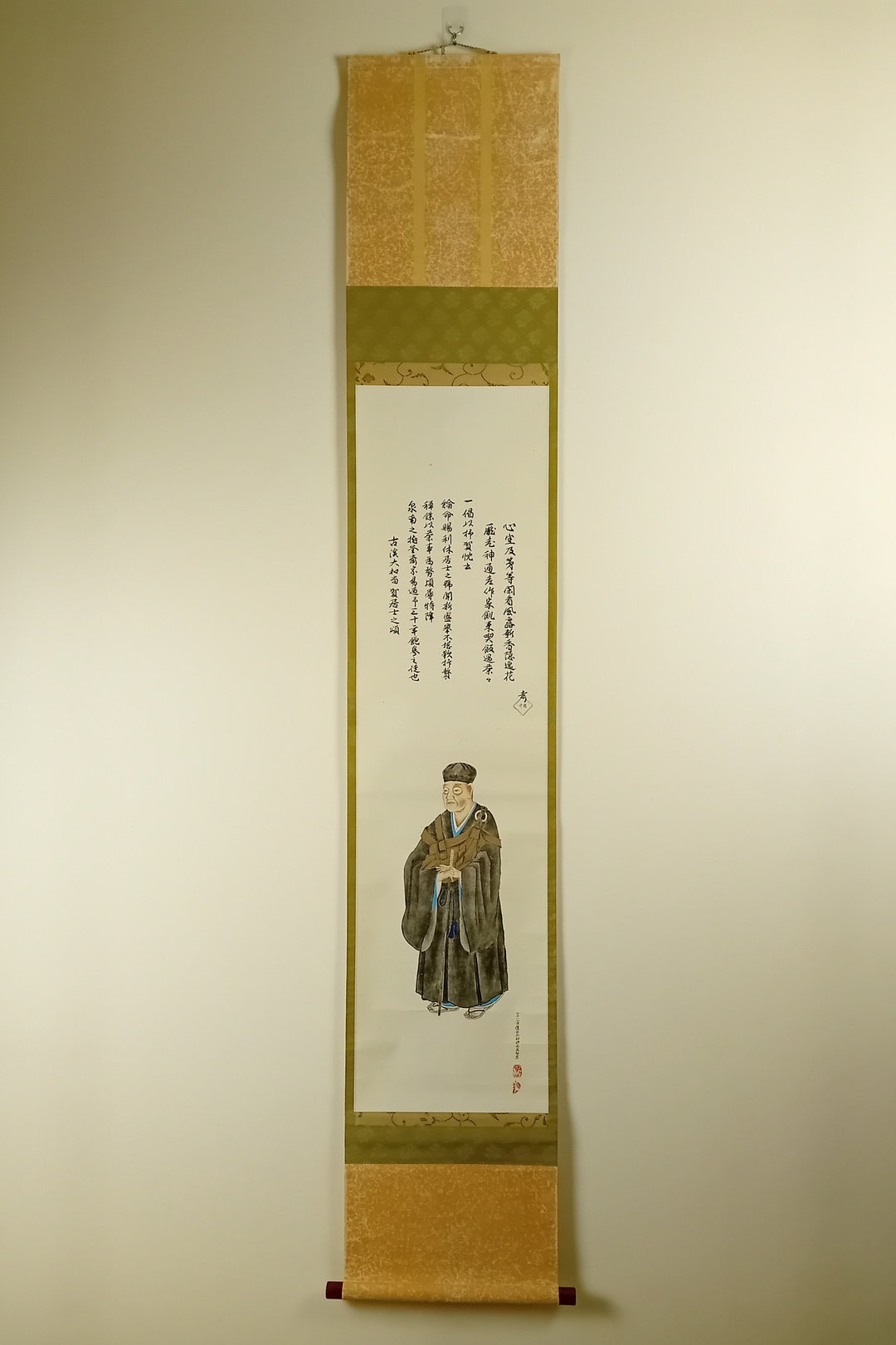 Vintage Japanese Scroll, Ink Painting Scroll, Kakejiku, Kakemono, Japan ...