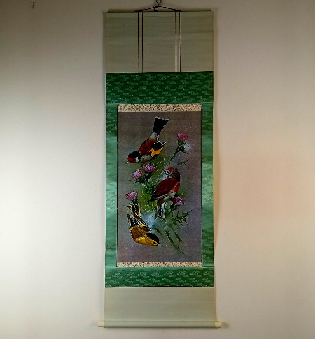 Vintage Japanese Scroll, Print on Washi, Kakejiku, Kakemono, Wall ...