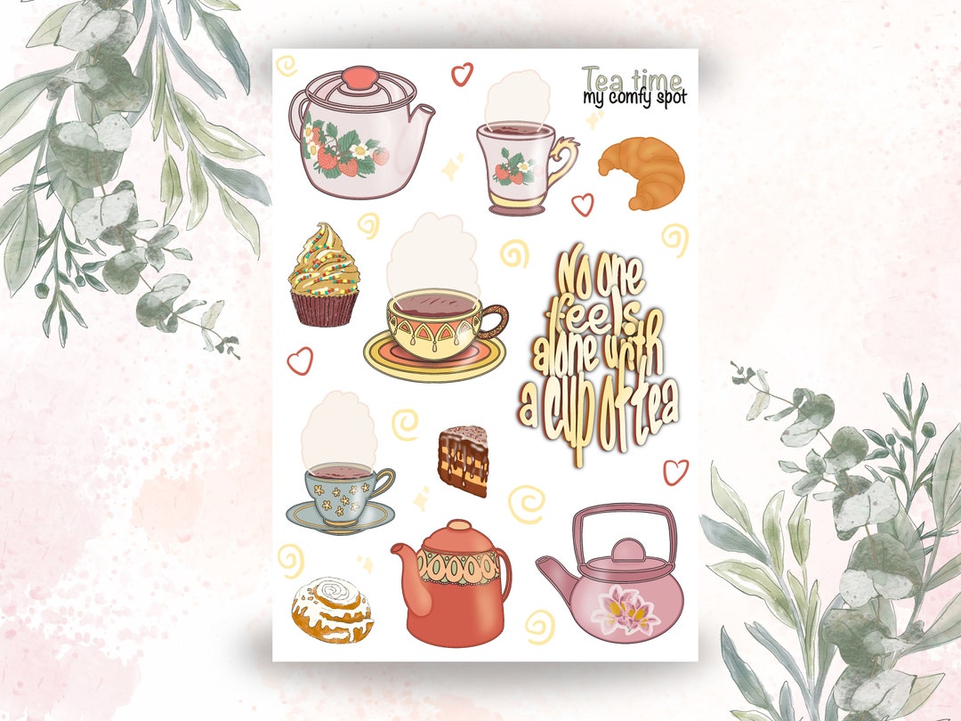 Tea Time Sticker Stickers for Scrapbooking, Bullet Journal, Cook Book ...