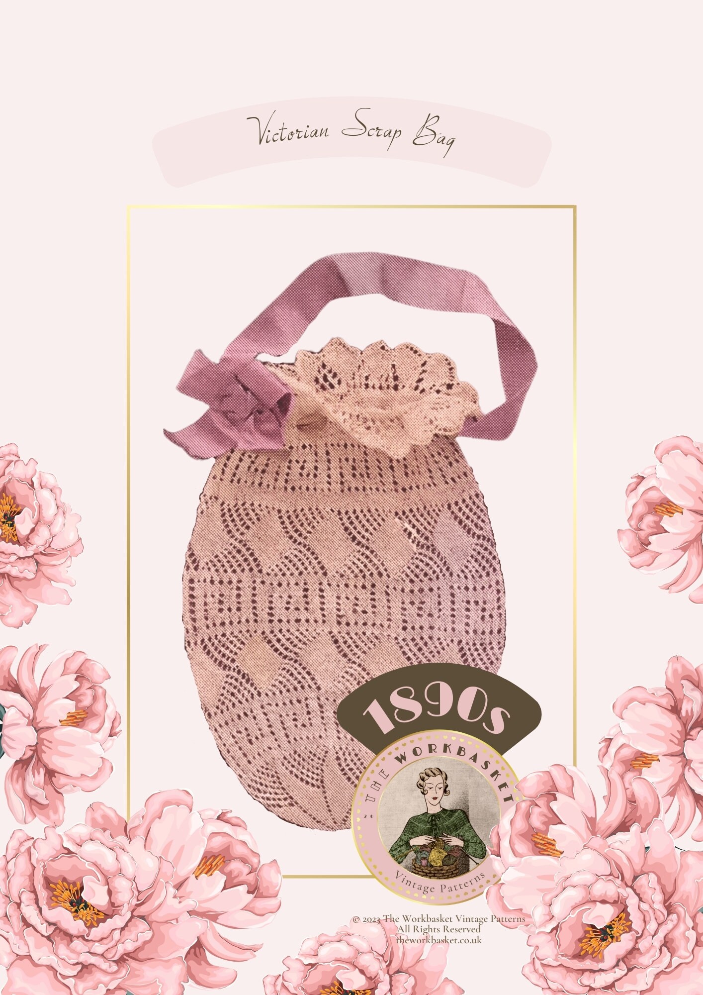 1890s Victorian Scrap Bag Knitting Pattern - Etsy
