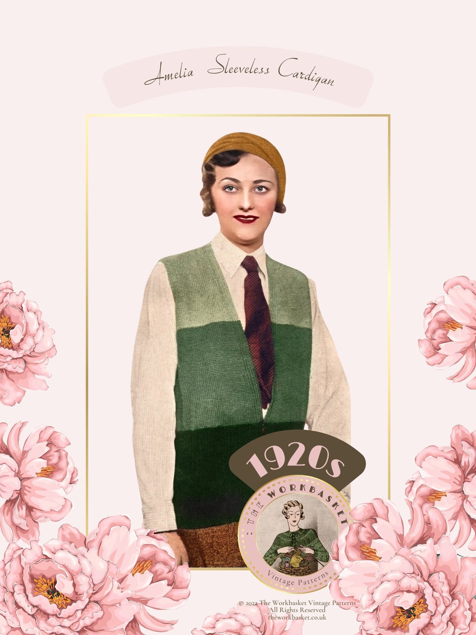 1920s Amelia Sleeveless Cardigan Knitting Pattern - Etsy
