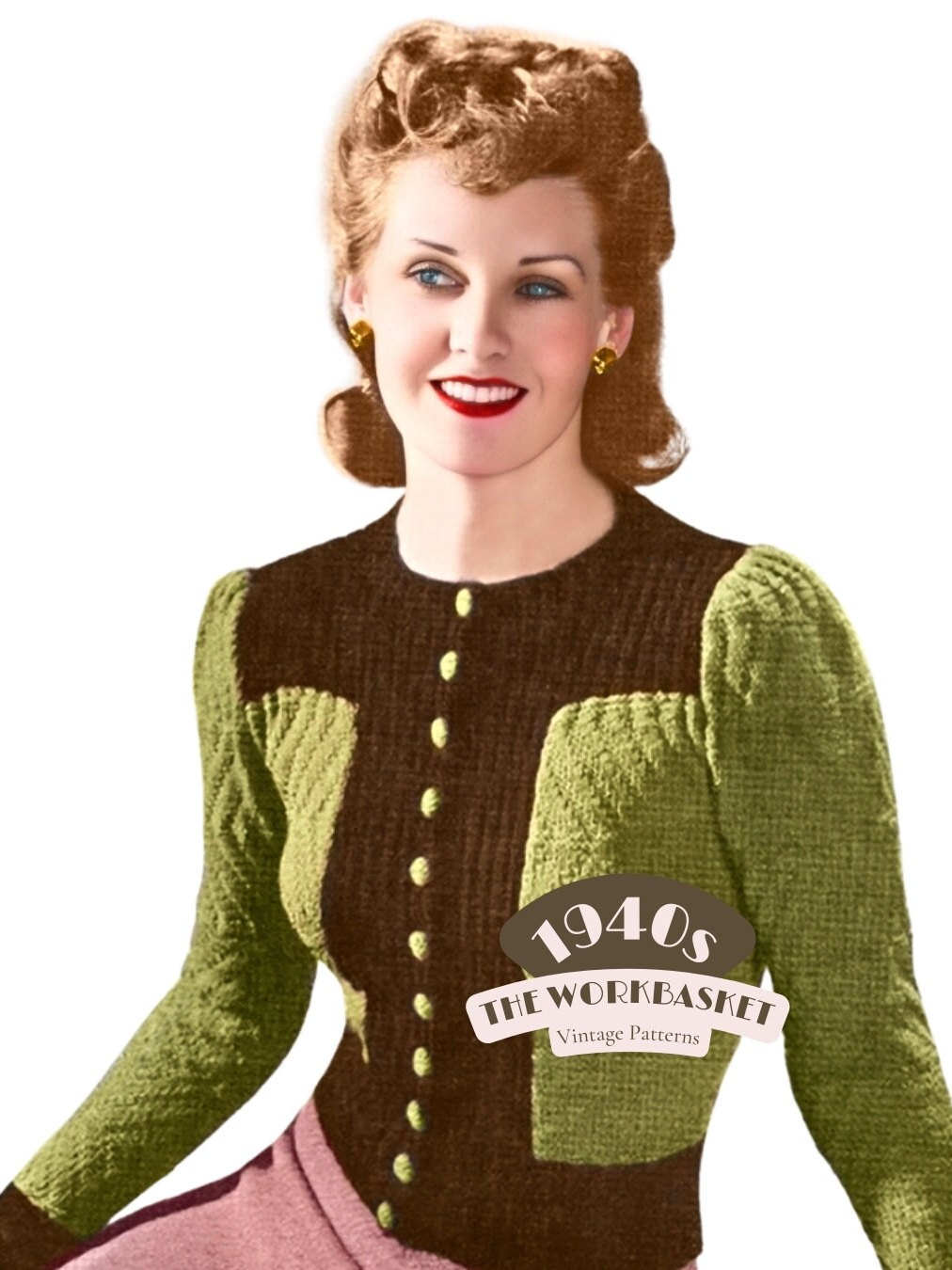 1940s Chevron Cardigan Knitting Pattern - Etsy