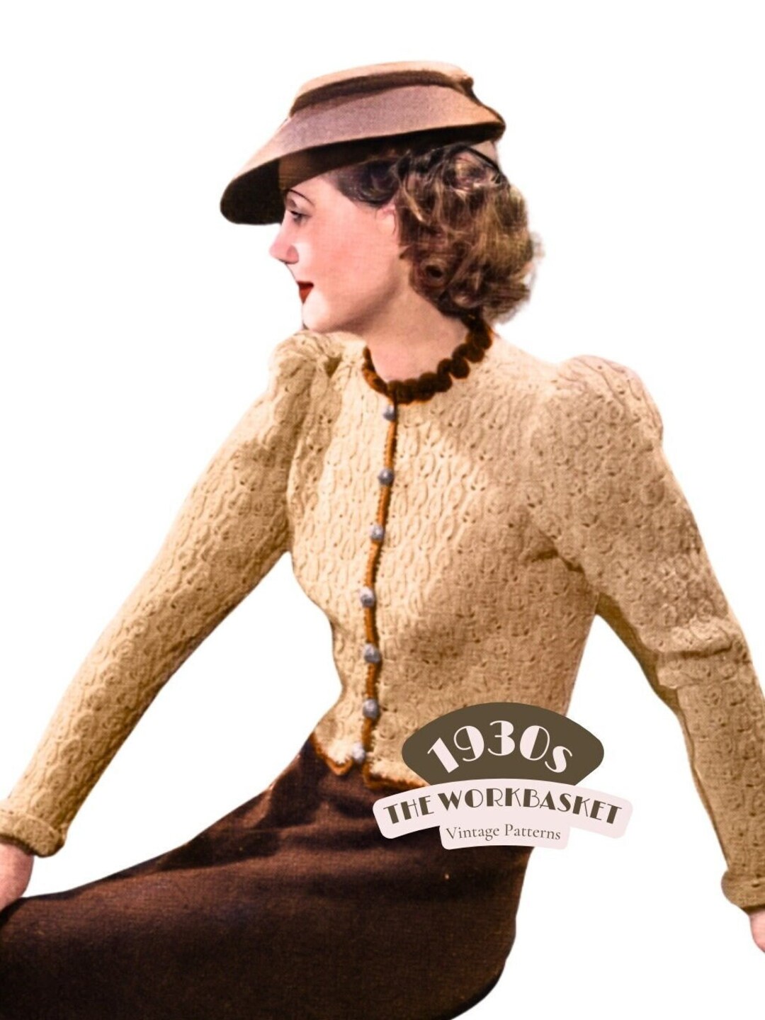 1930s Alpine Cardigan Knitting Pattern - Etsy