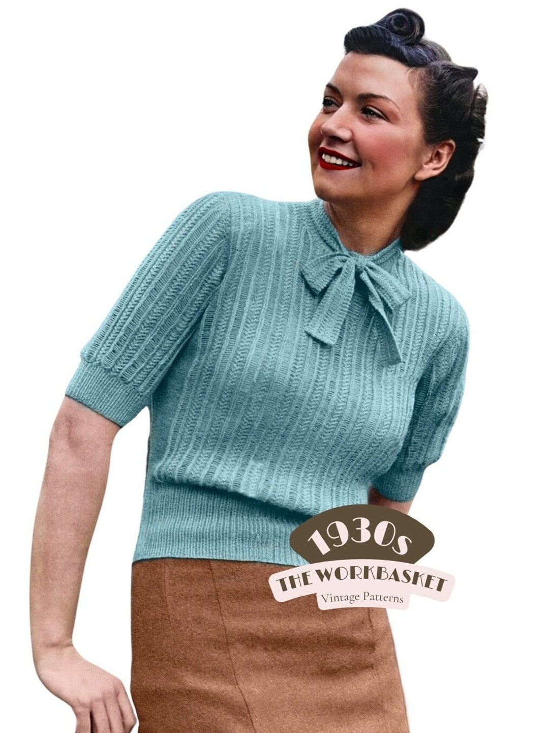 1930 Brenda Jumper Knitting Pattern - Etsy