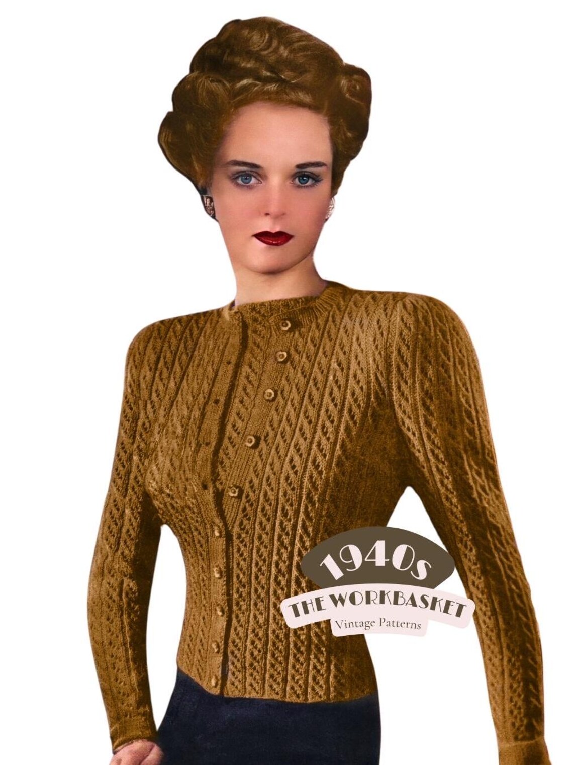 1940s Lara Twin Set Knitting Pattern - Etsy