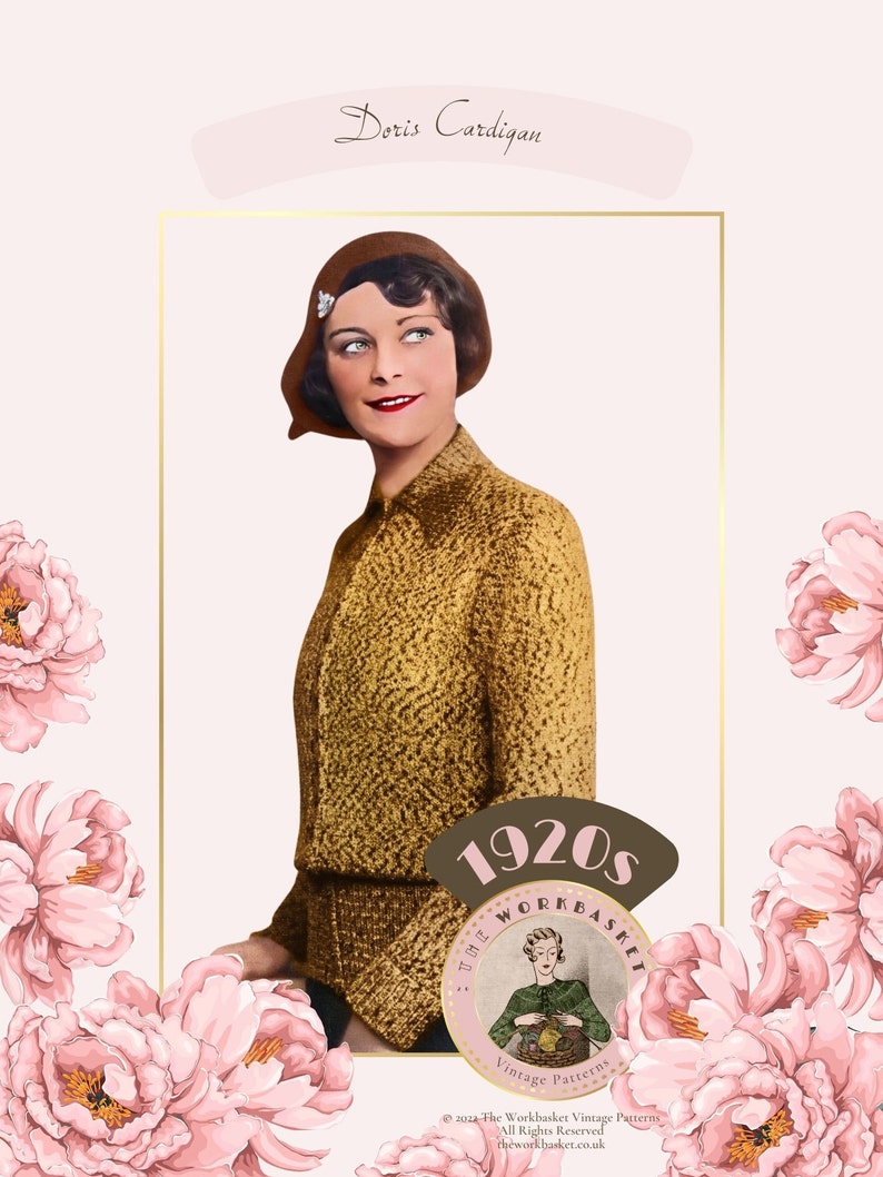 1920s Doris Cardigan Knitting Pattern - Etsy