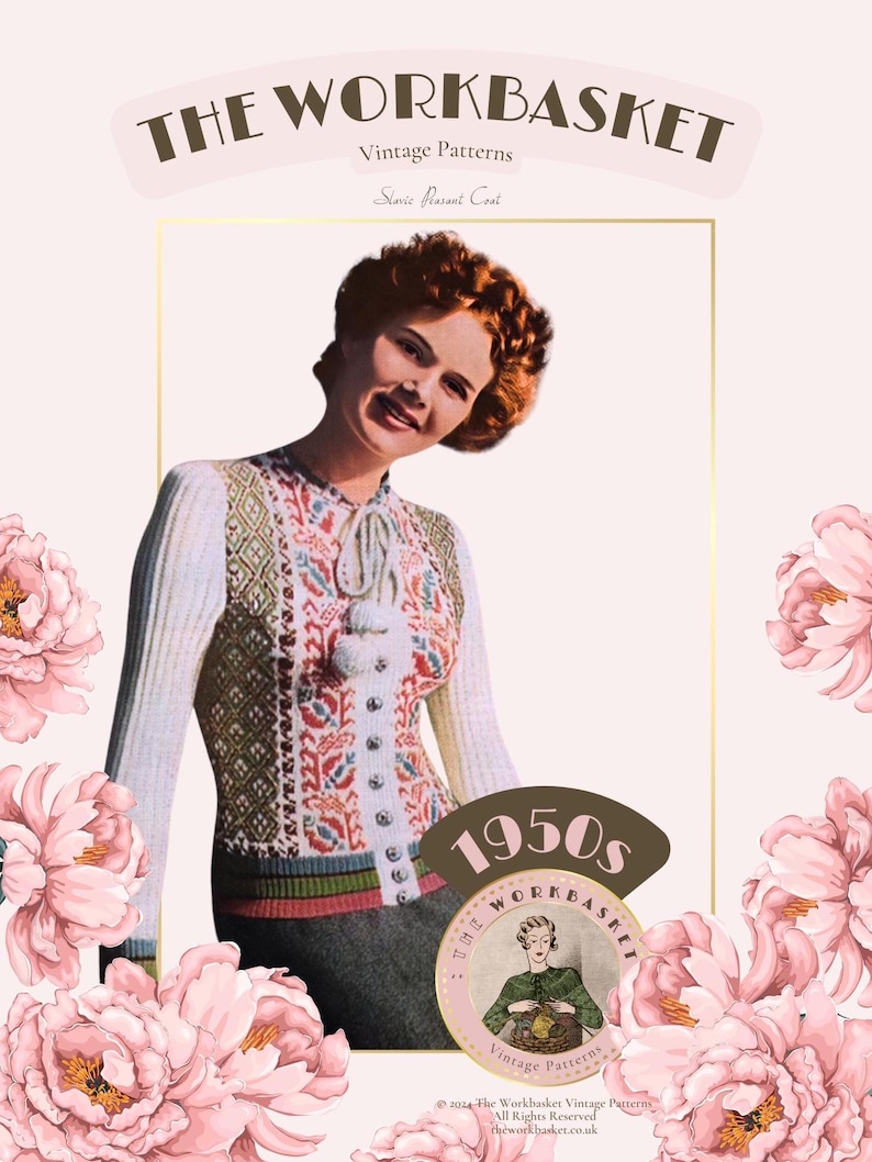 1950s Slavic Peasant Coat Knitting Pattern - Etsy