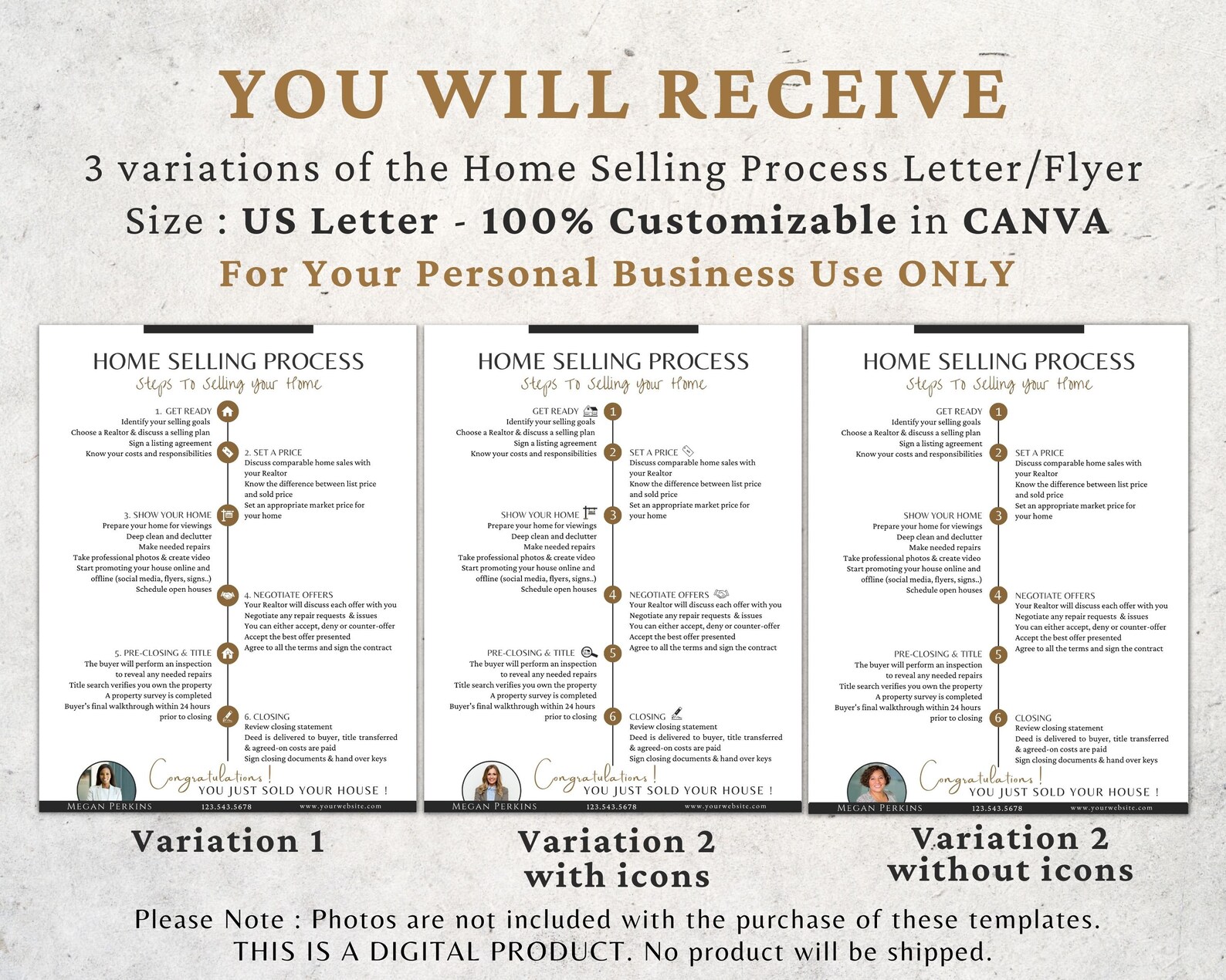 Home Selling Process Flyer, Canva Template for Realtors, Home Selling ...
