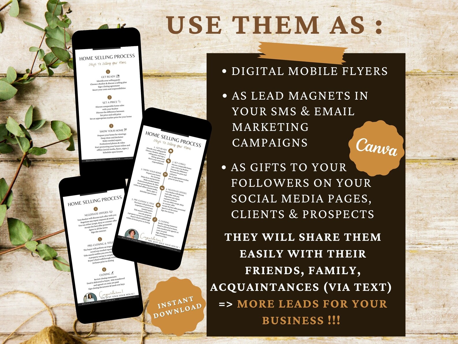 Home Buying Process and Home Selling Process Textable Templates for ...