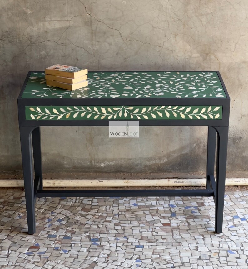 Beautiful Bone Inlay Desk - Etsy