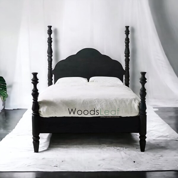 Carved King Size Bed - Etsy