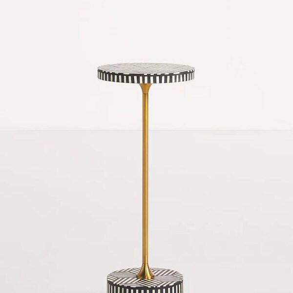 Inlay Wood Side Table - Etsy