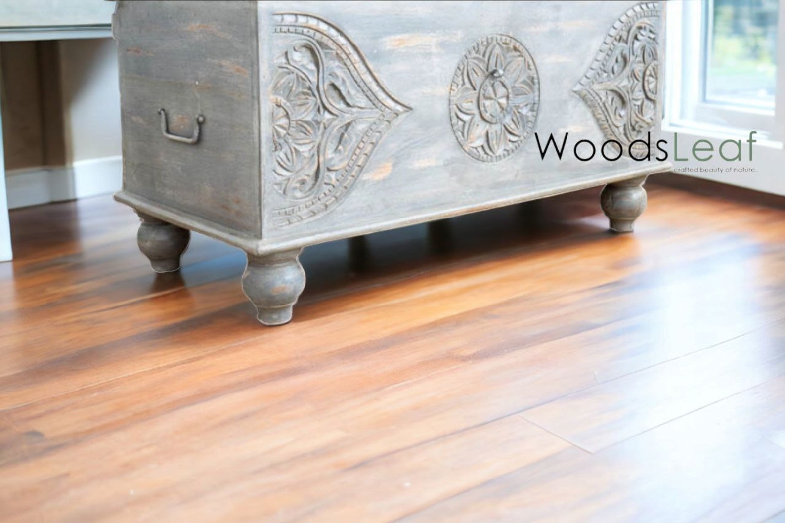 Hand Carved Storage Trunk Chest Box Indian Handmade Wooden Table ...