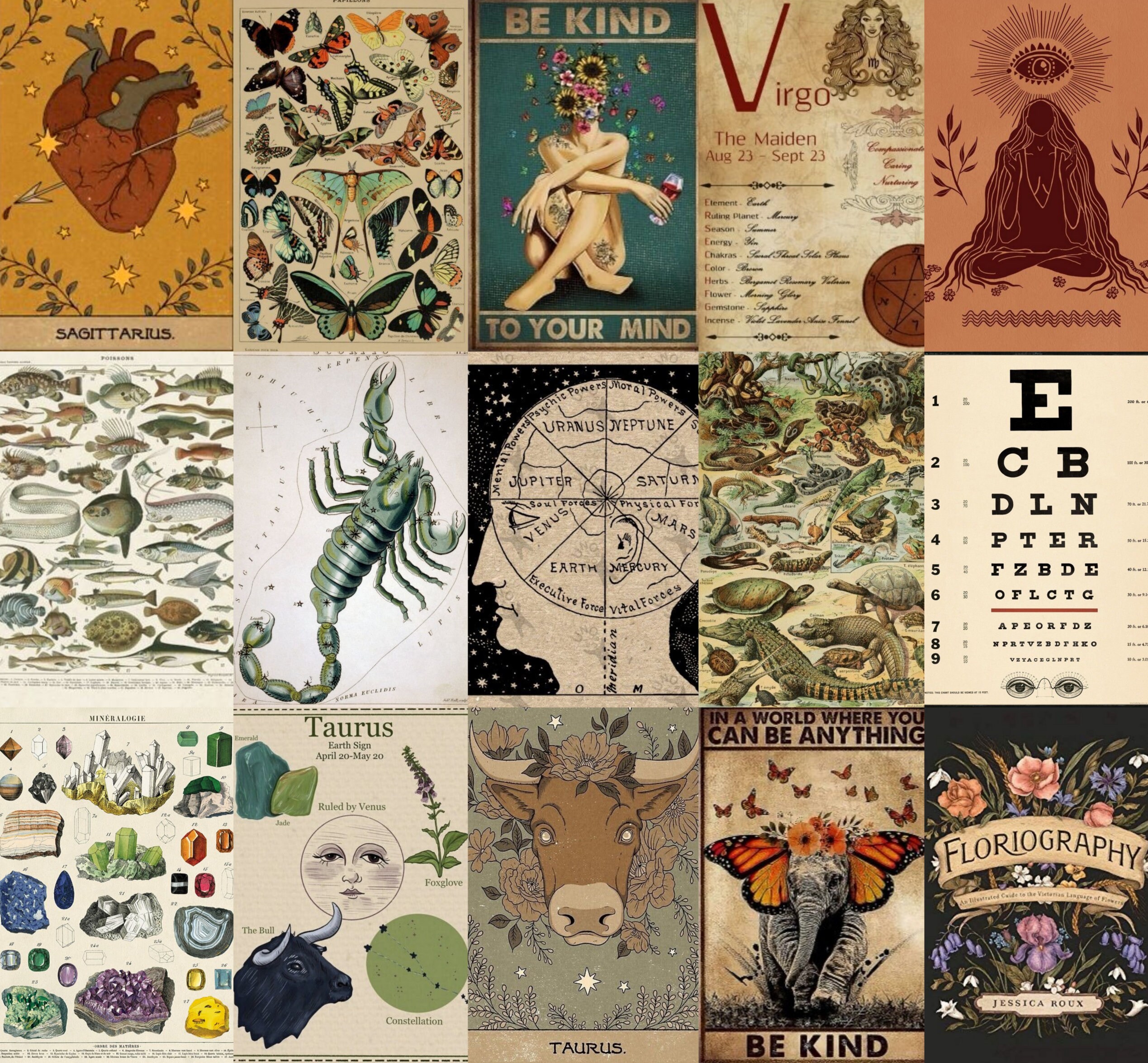 100 PCS | Vintage Poster Aesthetic Wall Collage | Aesthetic Wall ...