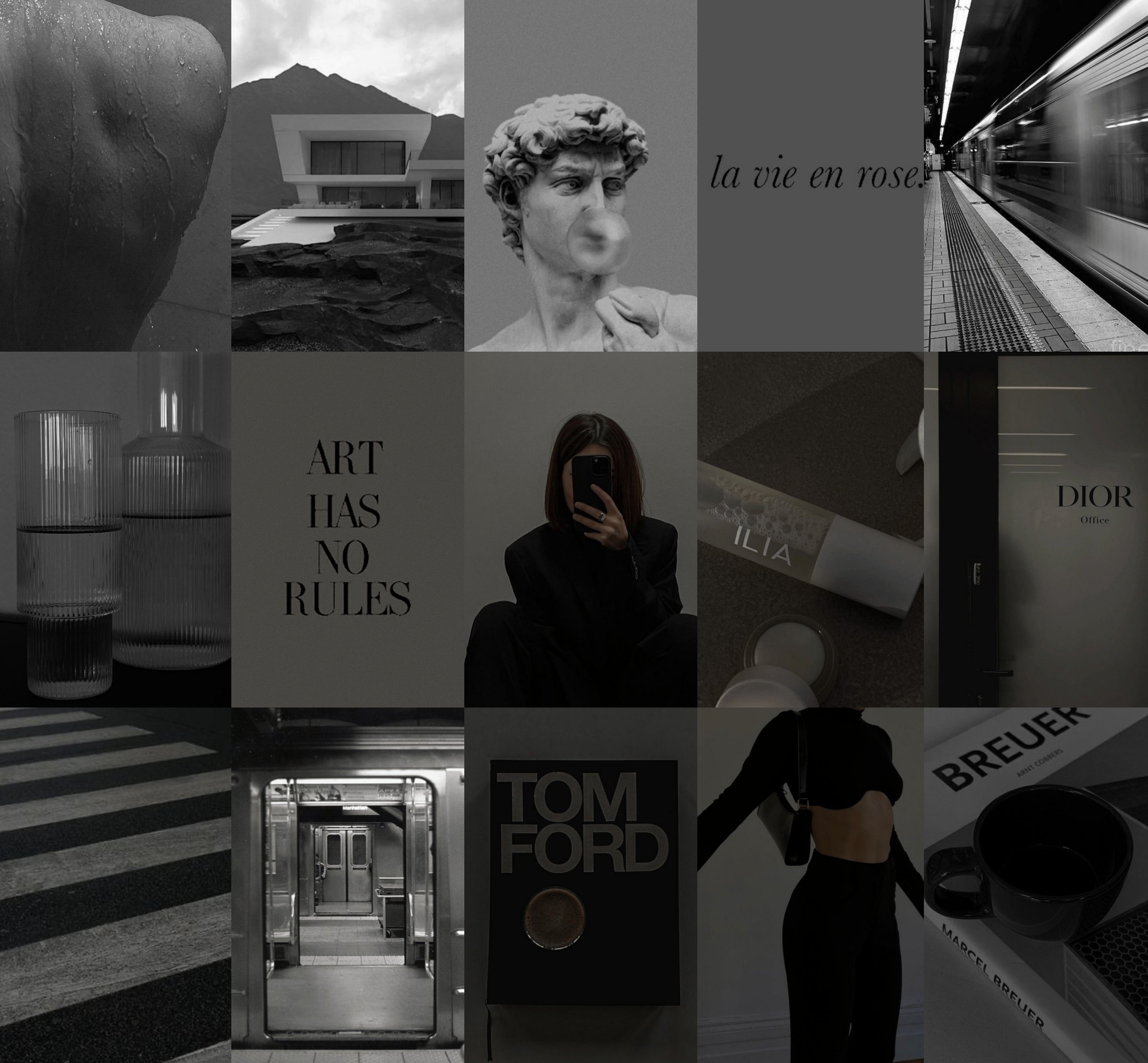 100 PCS Grey Aesthetic Wall Collage Grey Aesthetic Wall Collage Kit ...