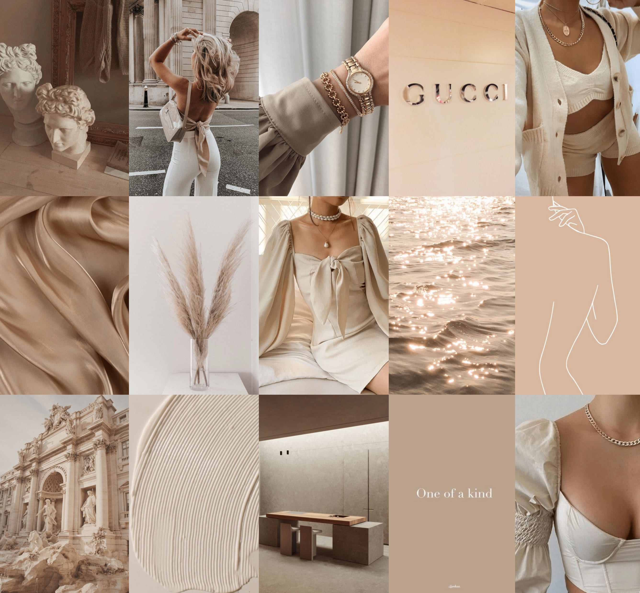 100 PCS Beige Aesthetic Wall Collage Nude Aesthetic Wall Collage Kit ...