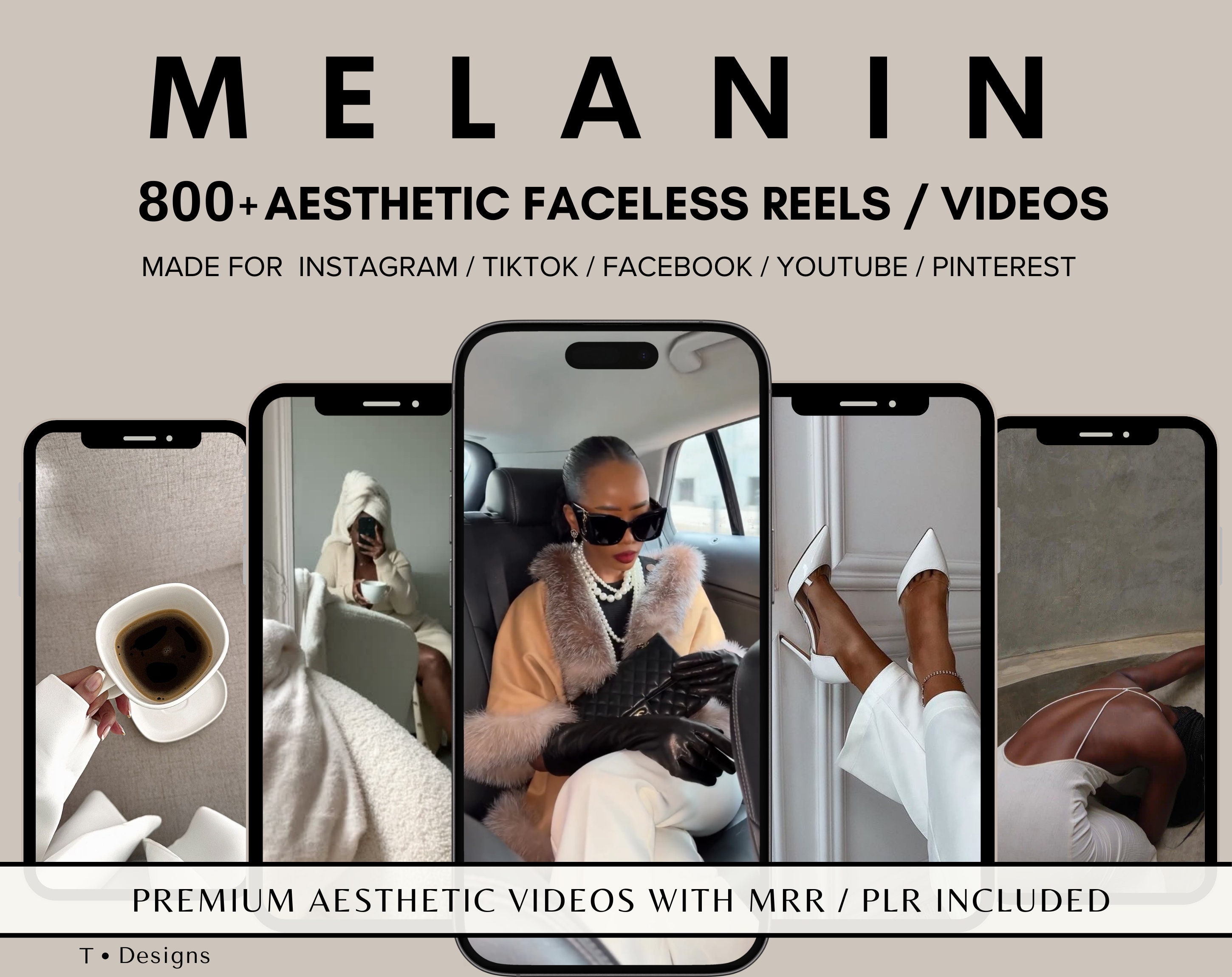 800+ Faceless Melanin Videos for Instagram Reels Minimalist Faceless ...