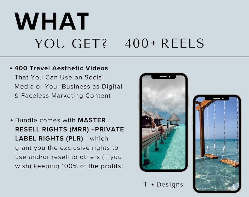 400+ Faceless Travel Aesthetic Videos for Instagram Reels Minimalist ...